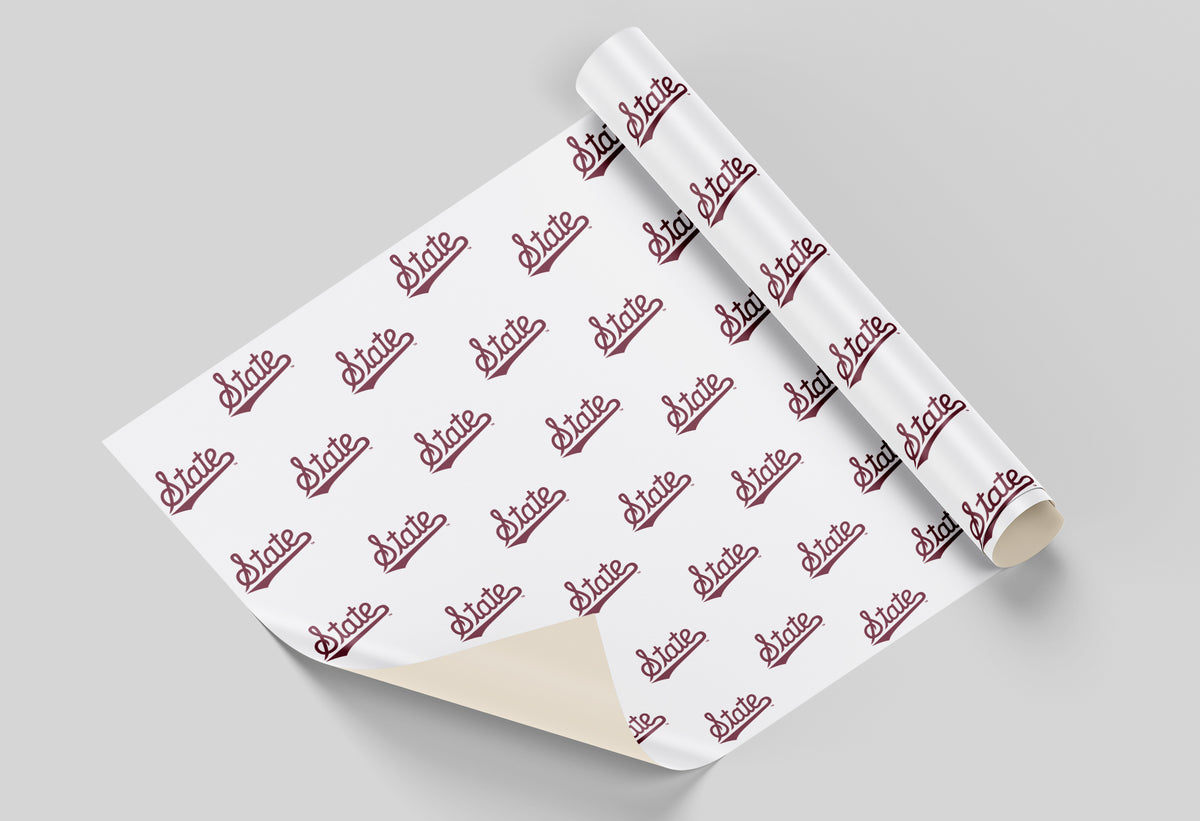 MS State Wrapping Paper - Script – MG Crafts, LLC